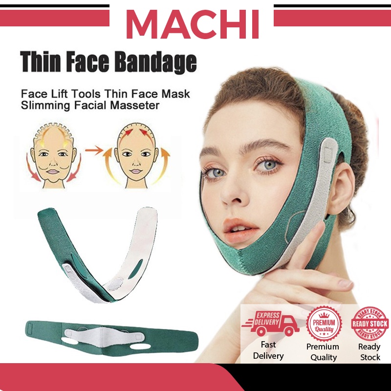 Machi V Shape Thin Face Lift Massage Face Slimming Mask Slim Face ...