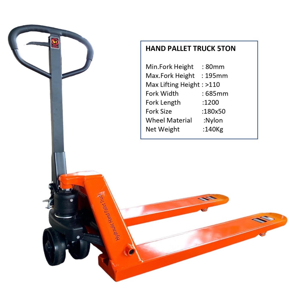 5 Ton Heavy Duty Premium Hand Pallet Truck (SELF COLLECTION AVAILABLE ...