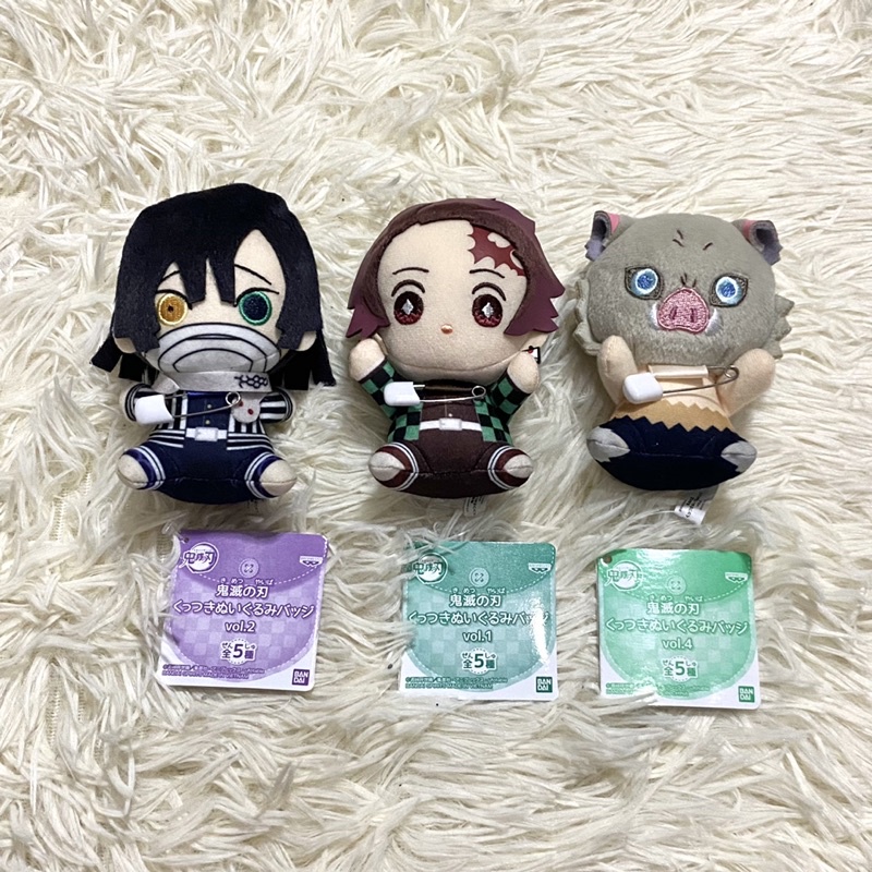 Demon Slayer Obanai/Tanjiro/Inosuke pin plush merch | Shopee Malaysia