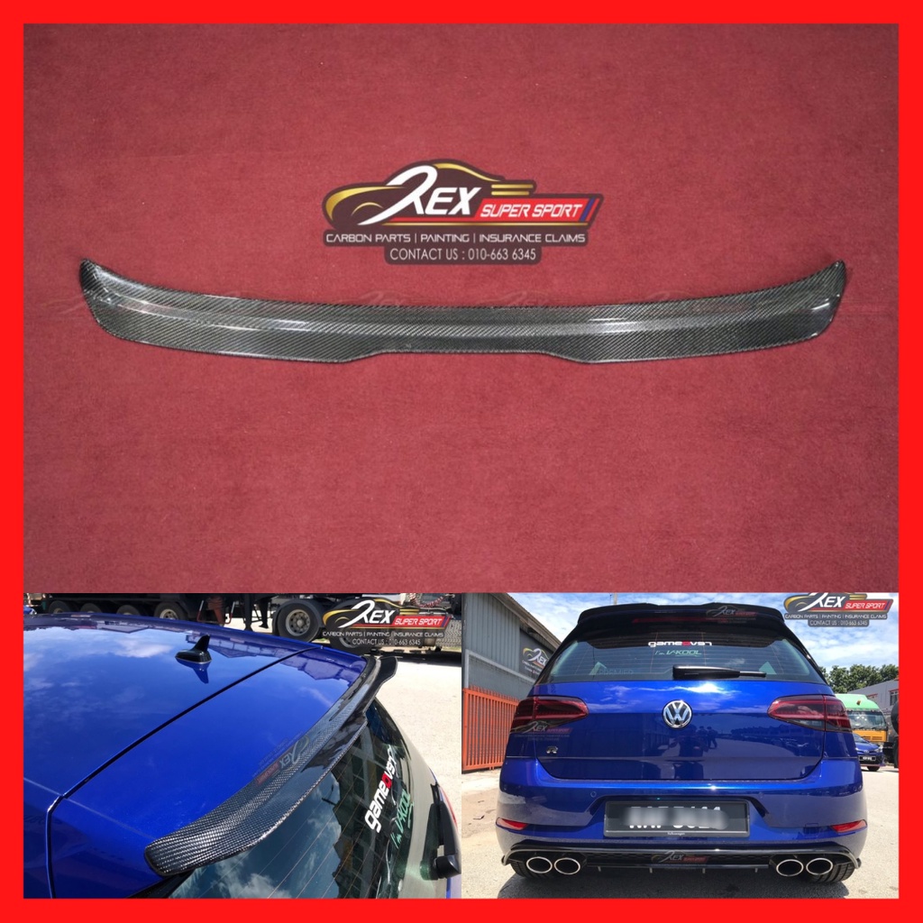 VW Volkswagen Golf Mk7 MK7.5 TSI GTI R Maxton Rear Spoiler Real Forged ...