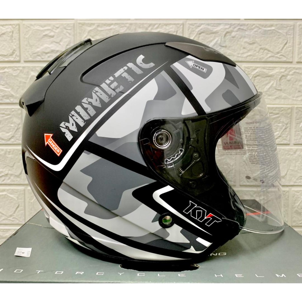 KYT HELMET HELLCAT MIMETIC MATT GREY | Shopee Malaysia