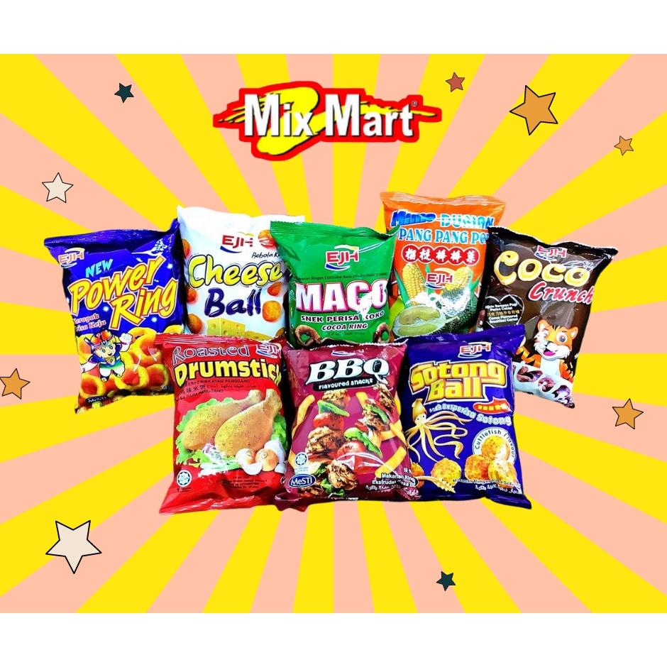 EJH Snacks Assorted Flavour/ Keropok Bermacam Perisa 40g/50g | Shopee ...