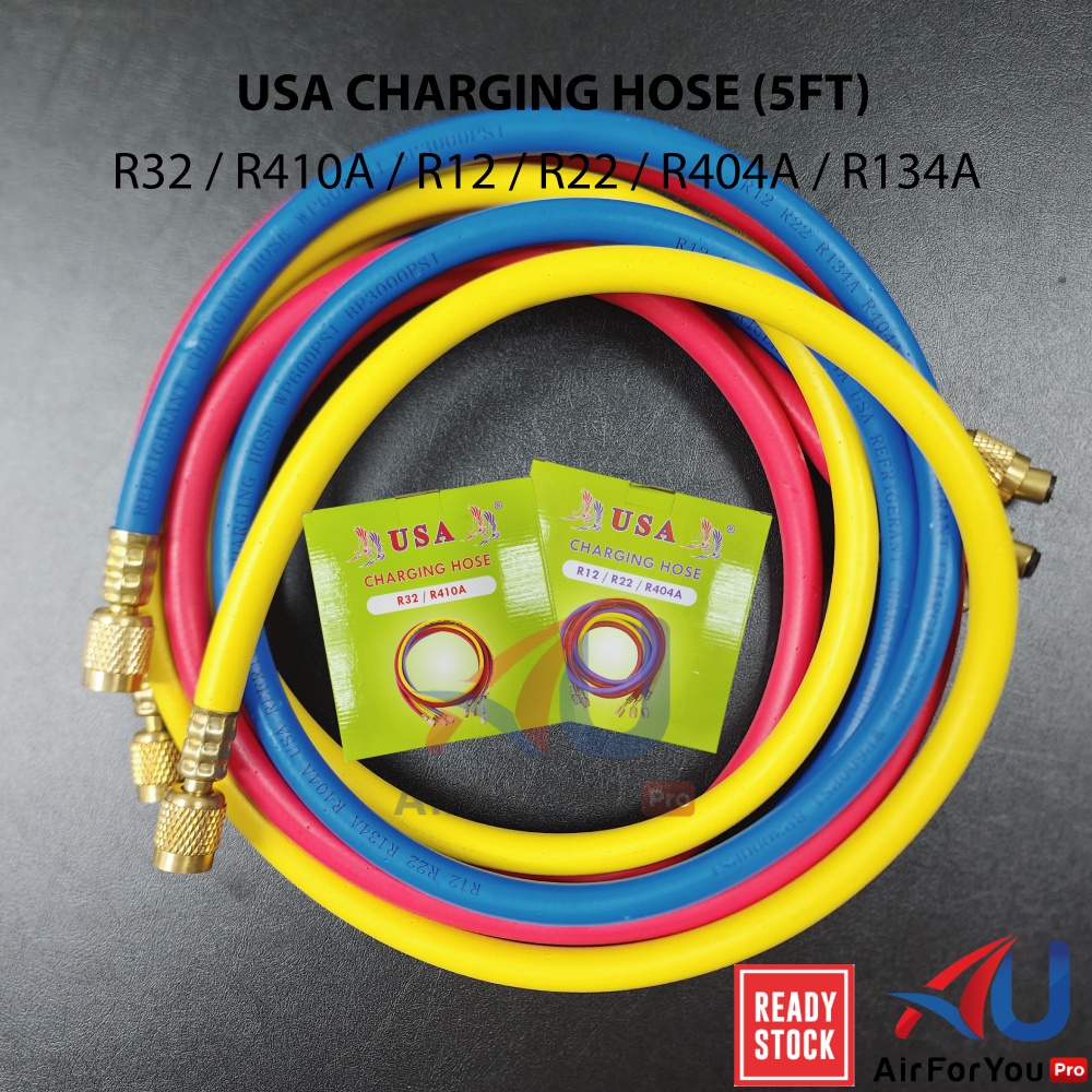 USA Refrigerant Charging Hose (R410A / R32 / R12 / R22 / R404A / R134A ...
