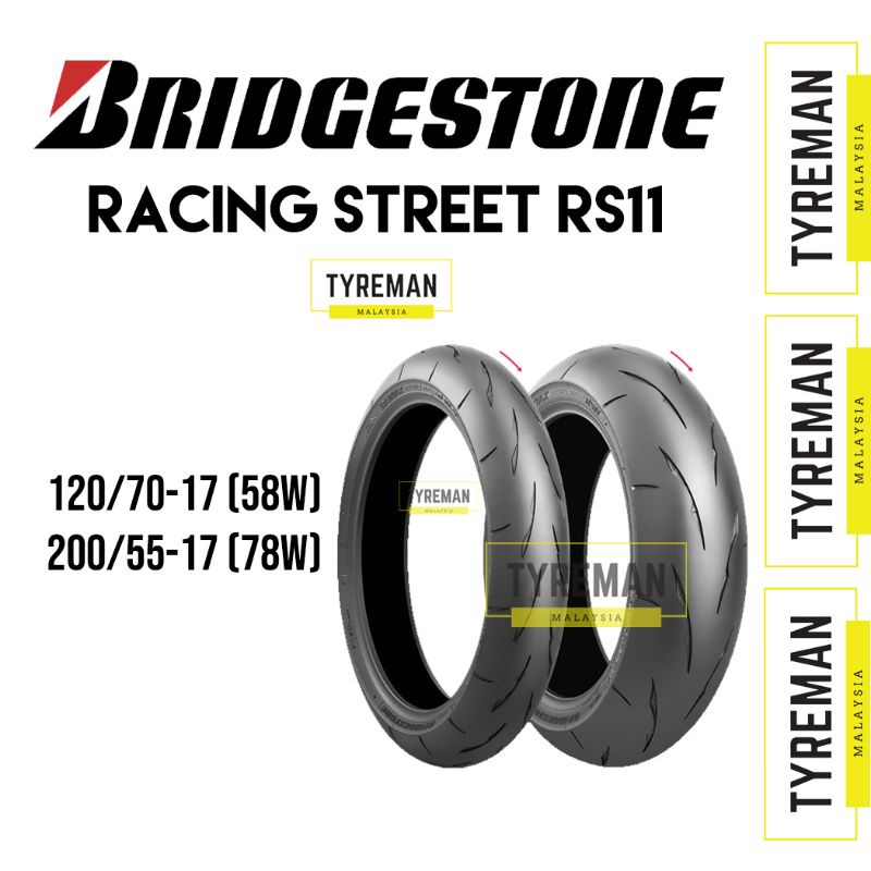 Bridgestone Racing Street RS11 120/70-17 - 200/55-17 TL Tyre for ...