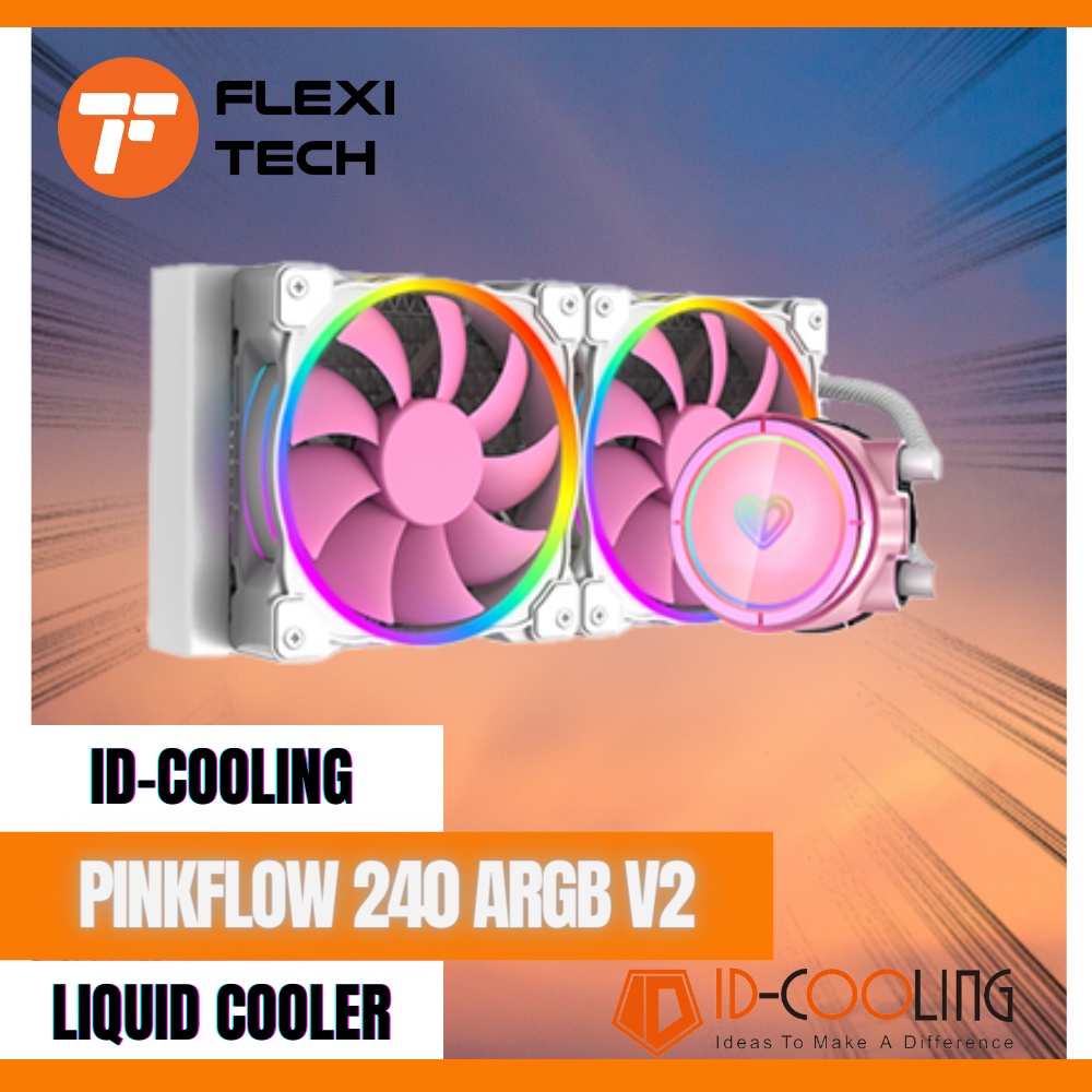 Flexi Tech ID-COOLING PINKFLOW 240 ARGB V2 CPU AIO Liquid Cooler ...