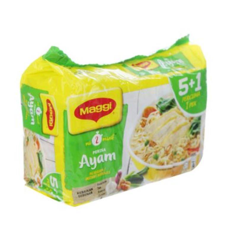 Maggi Instant Noodles Chicken (5+1 x 77g) / Mee Segera Maggi Perisa ...
