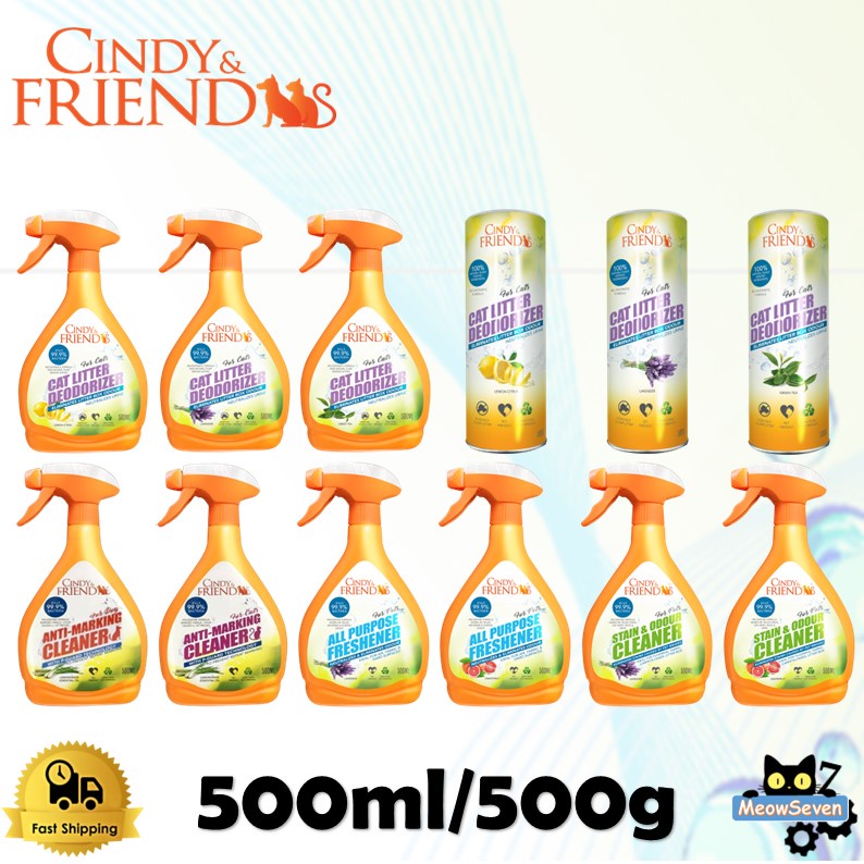 Cindy & Friends All Purpose Freshener Spray 500ml/Deodorizer Powder ...