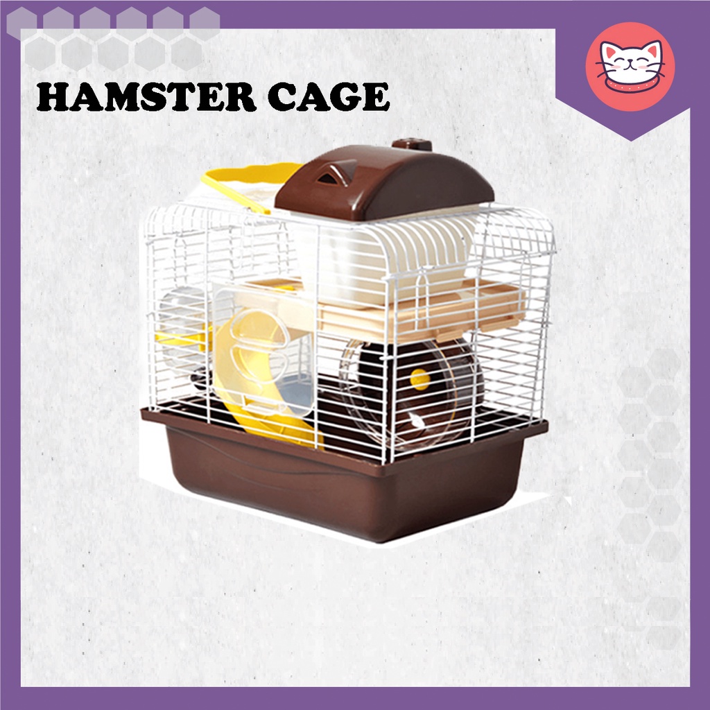 Double Storey Hamster Cage Castle Full Set Sangkar Hamster 2 Tingkat ...