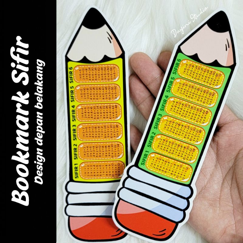 Bookmark Sifir Pensil | Penanda Buku | Pelajar & Cikgu Sekolah | Bijak ...
