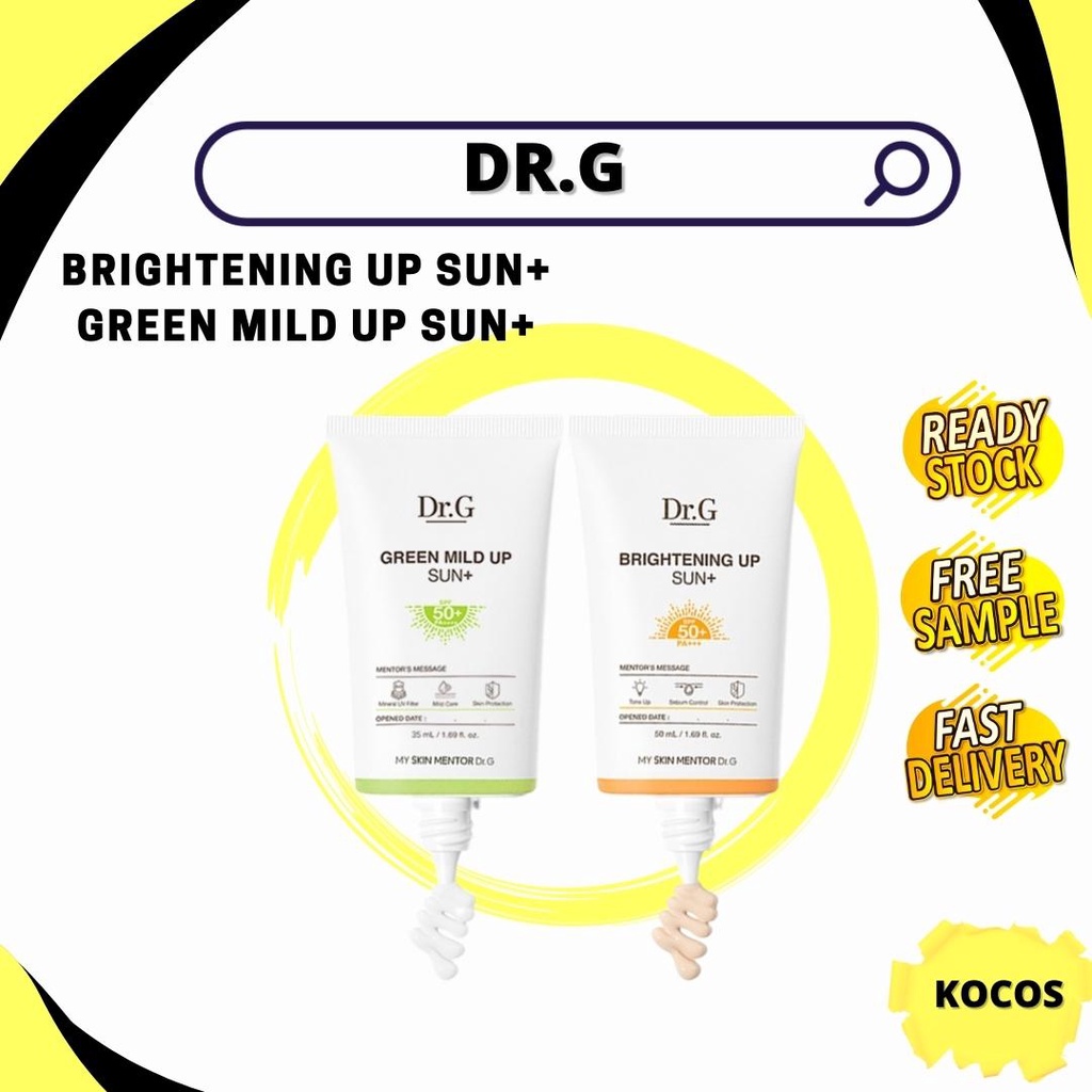 Dr.G Sunscreen Green Mild Up Sun Plus / Brightening Up Sun Plus 50ml ...