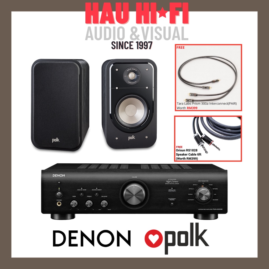Denon PMA-600NE + Polk Audio Signature S20 Hi-Fi System Package ...