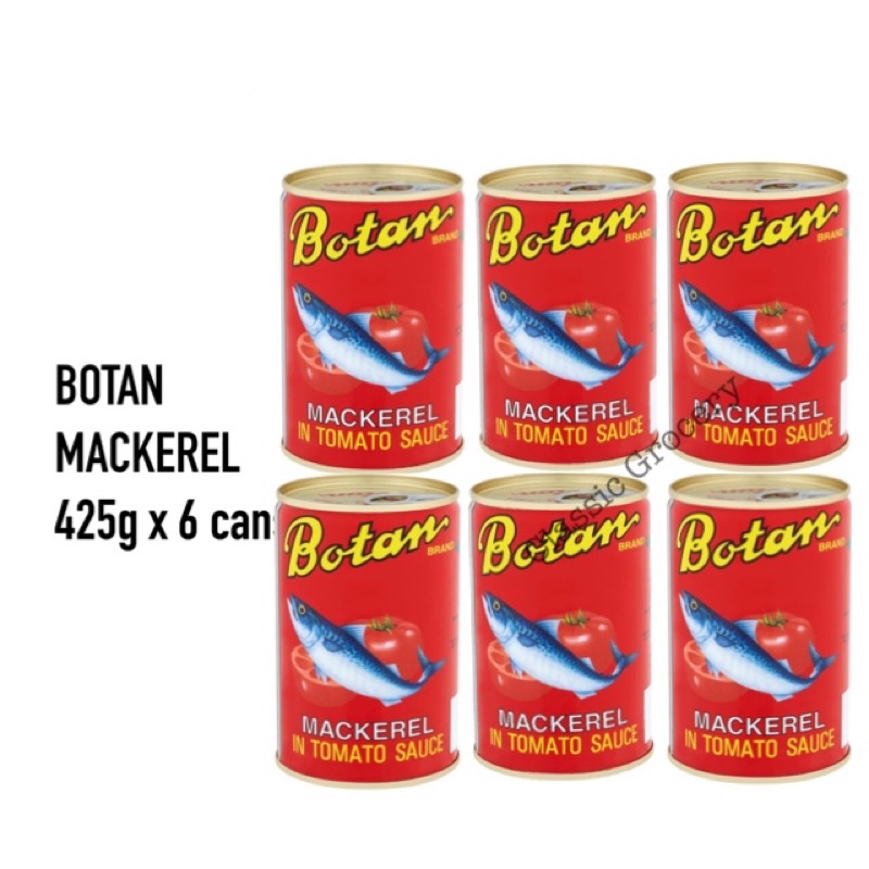 Botan Mackerel In Tomato Sauce (425g) Combo X 6 canned | Shopee Malaysia
