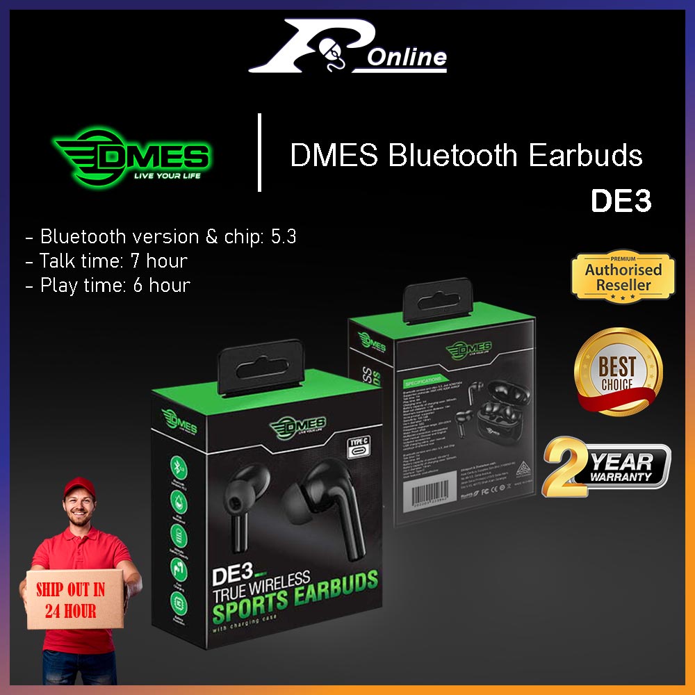 DMES DE3 True Wireless Earbuds Bluetooth 5.3 TWS Sport Earbuds with ...