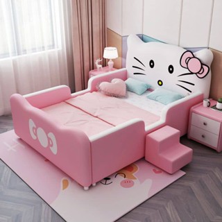 [PRE ORDER] Kids Bed Hello Kitty With Slide Children's Bed Solid Wood ...