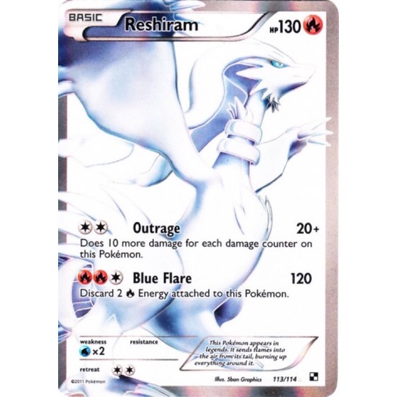 Pokemon TCG 25th Anniversary Full Art Holo Reshiram 113/114 | Shopee Malaysia