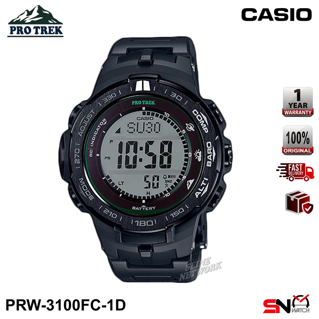 Casio Protrek PRW-3100FC Triple Sensor Tough Solar Sapphire Glass Composite Band Digital Men ...