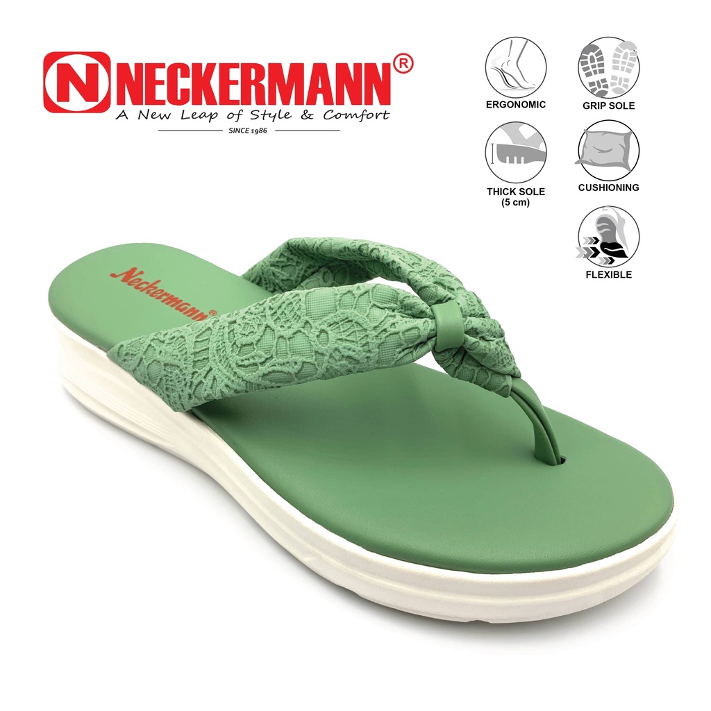 Neckermann Ladies Women's Sicily Comfort Mid Heel Toe Post Sandals ...