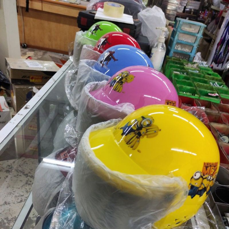 Kids Safety Helmet Children SpiderMan / Minions | Shopee Malaysia