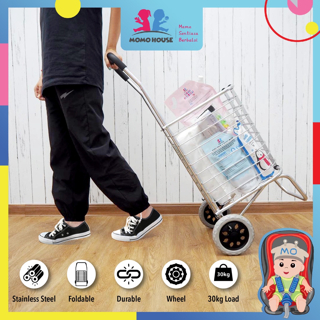 Anti Rust& Extra Large Shopping Cart Shopping Trolley Multifunctional ...