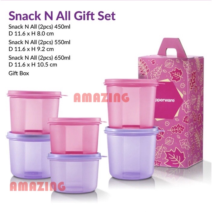 Tupperware Snack n All/ Snack and All/ Tupperware Snack N All Gift Set ...