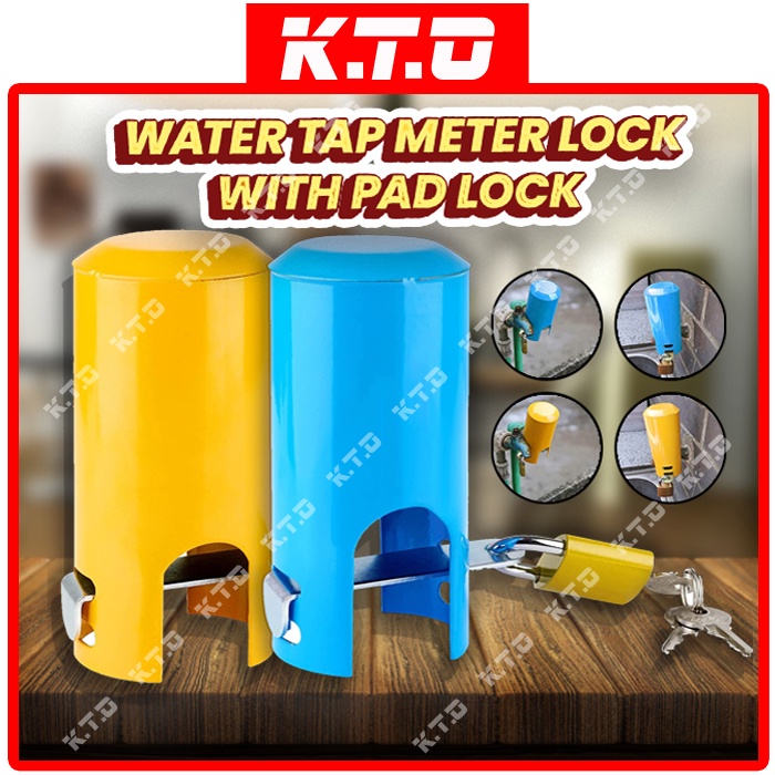 METAL OUTDOOR SECURITY ANTI THEFT WATER TAP METER LOCK WITH PAD LOCK ...