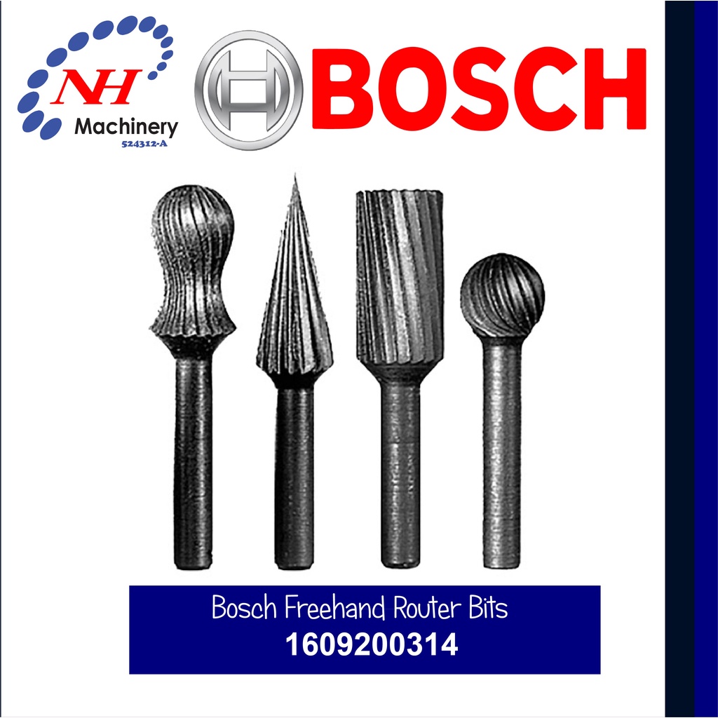 Bosch 1609200314 - 4Pcs Freehand Router Bits | Shopee Malaysia