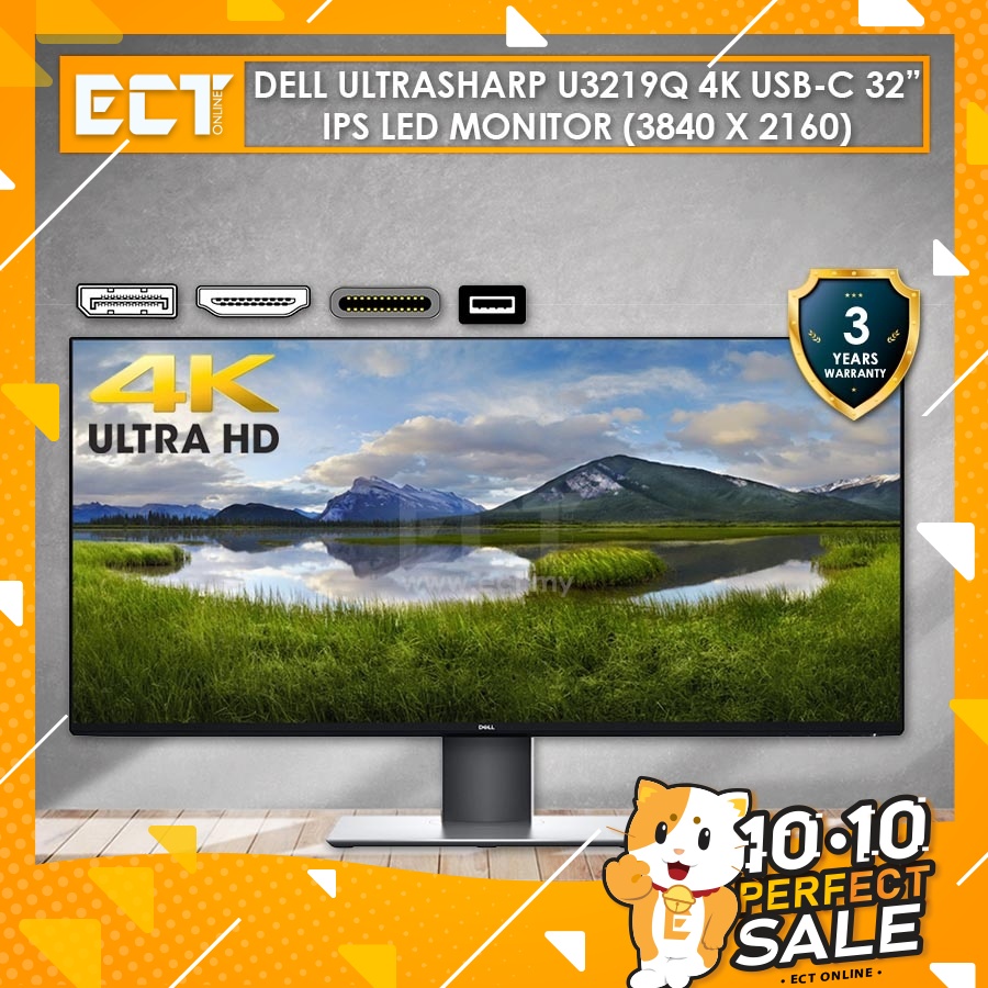 Dell U3219Q 32" Inch 4K USB-C UltraSharp IPS LED Monitor (3840x2160) | Shopee Malaysia