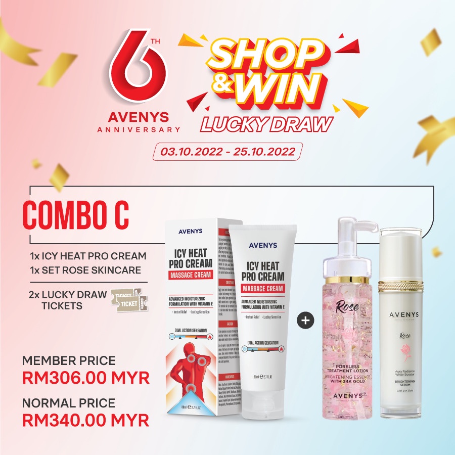 Avenys - treatment lotion , serum & icy heat pro lotion | Shopee Malaysia