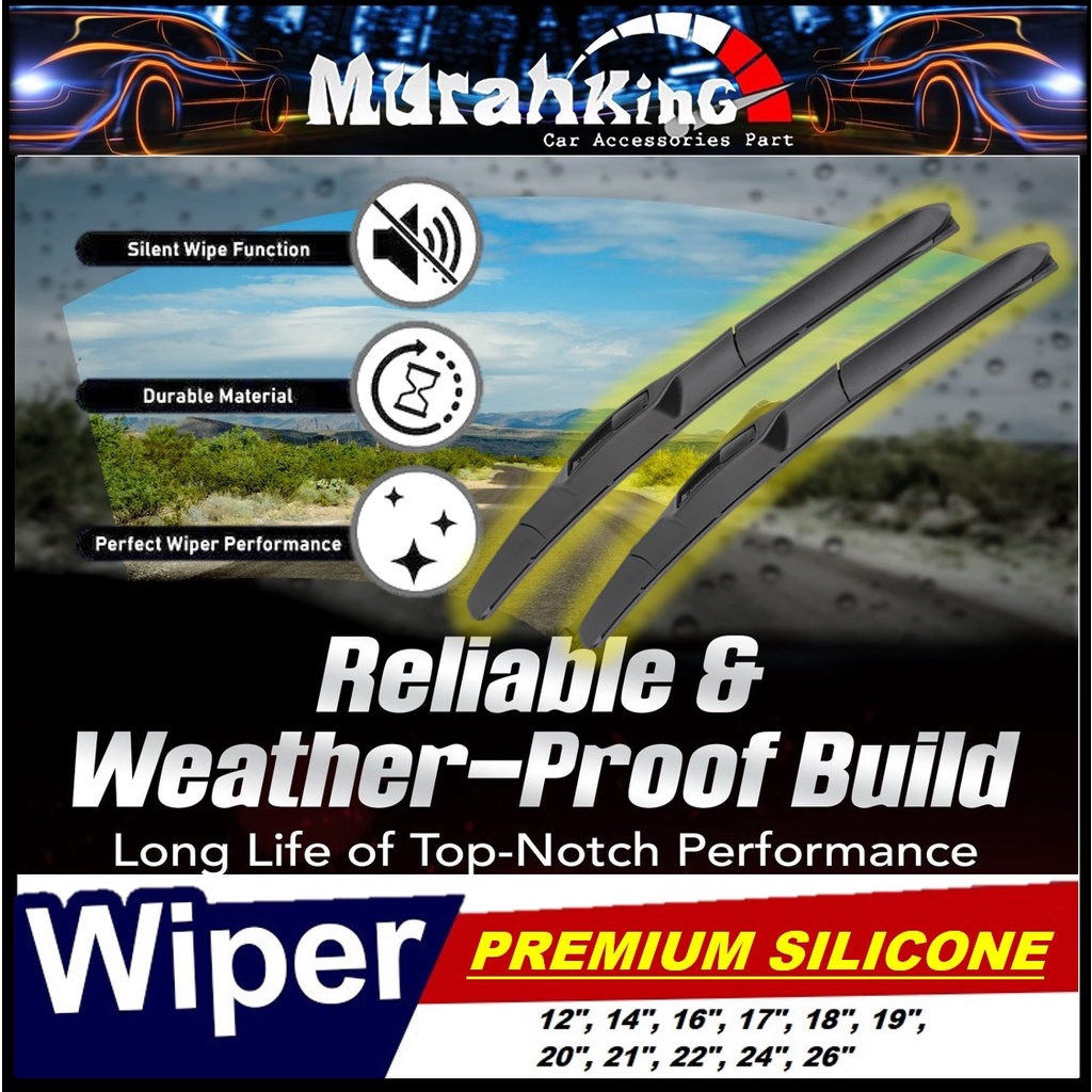 Japan Silicone Car Wiper Windshied For Proton Perodua Honda Toyota Nissan Hyundai Myvi Axia ...