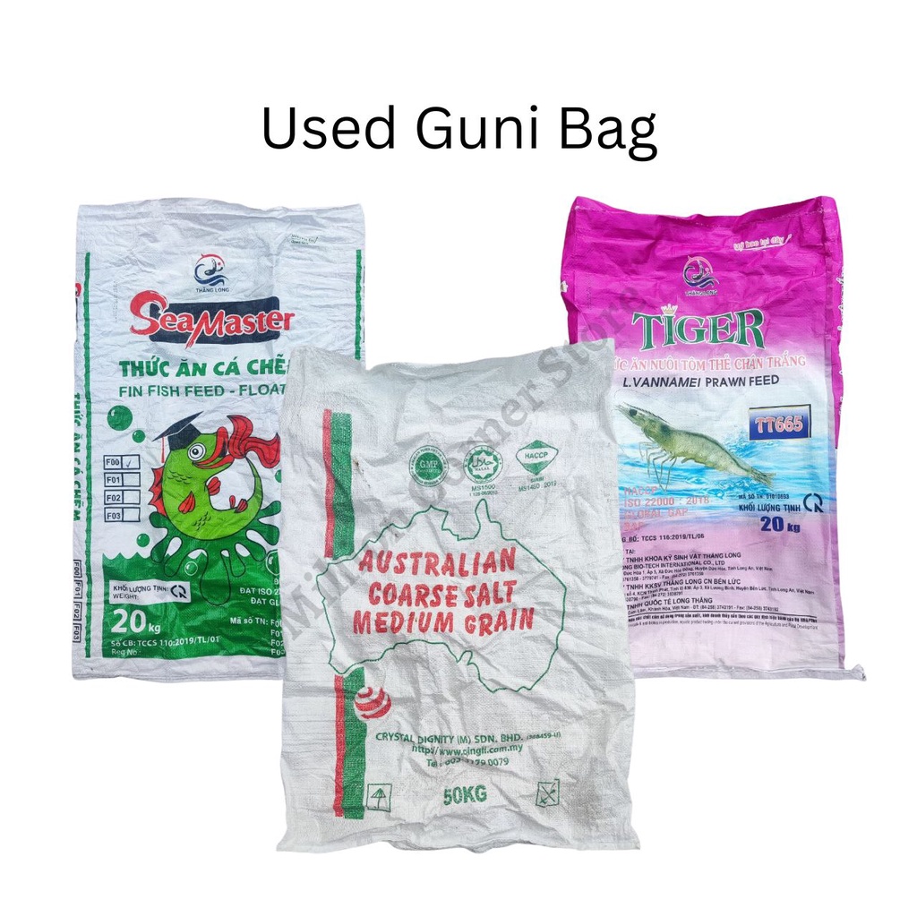 Beg Guni | Used | Guni Bag | Recycle | 20kg-50kg | Shopee Malaysia