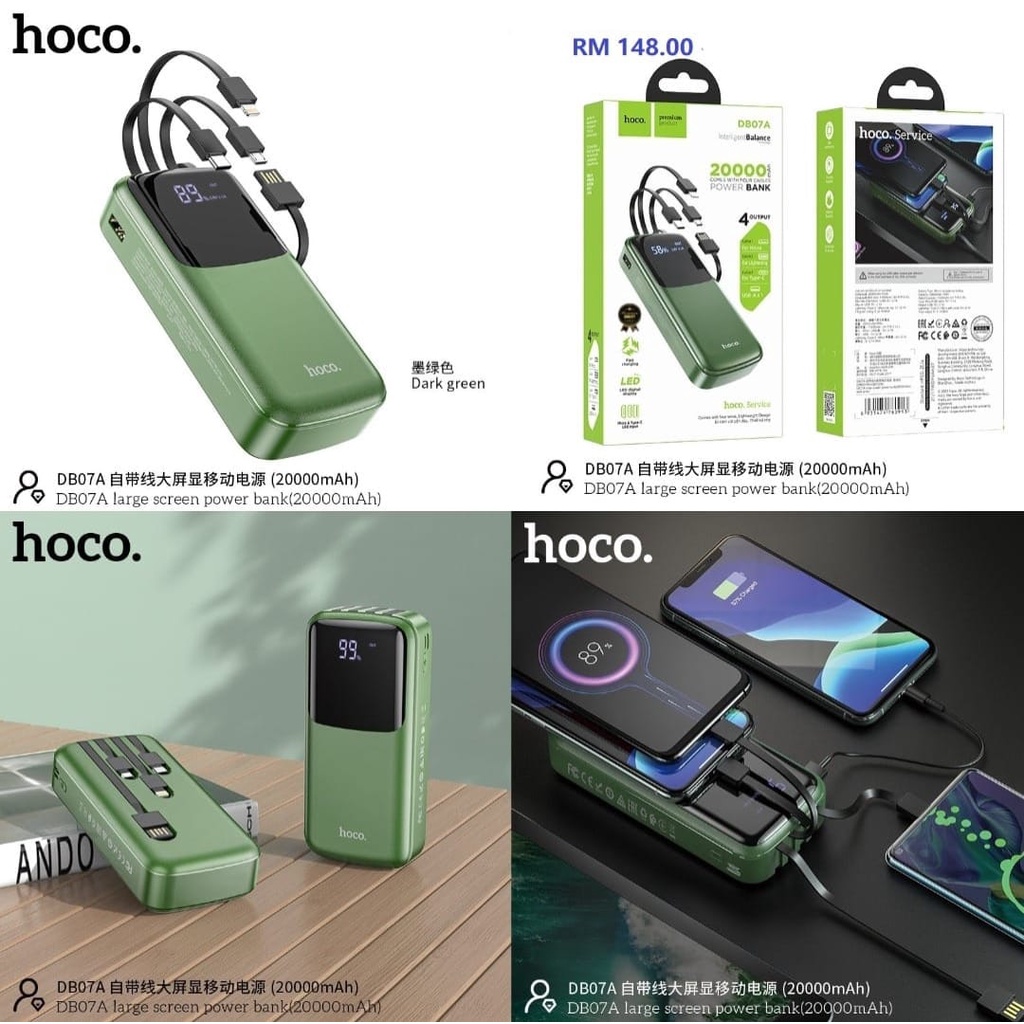 Hoco DB07A large screen power bank (20000mAh) | Shopee Malaysia