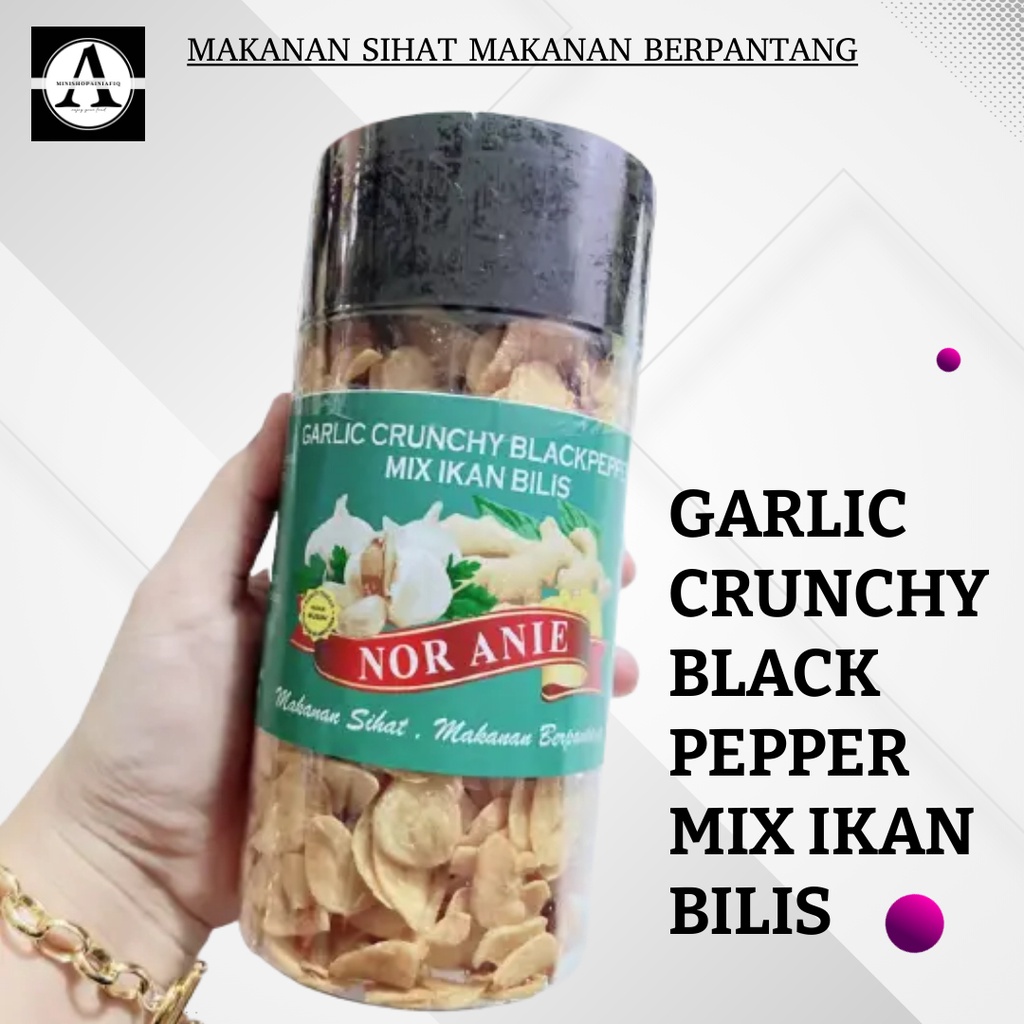 Garlic Crunchy Blackpepper Mix Ikan Bilis Snack Makanan Pantang Bawang ...