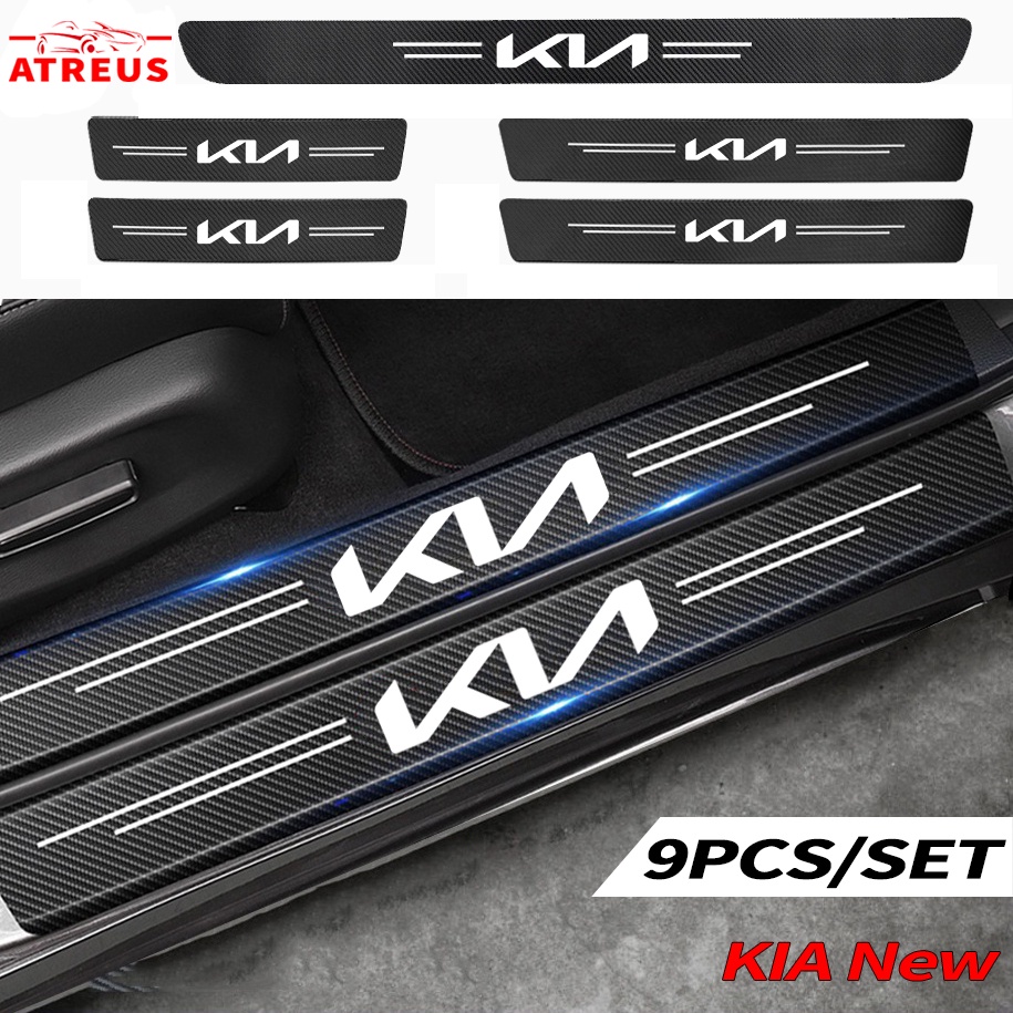 KIA Carbon Fiber Car Door Sticker Protector Auto Threshold Strips ...
