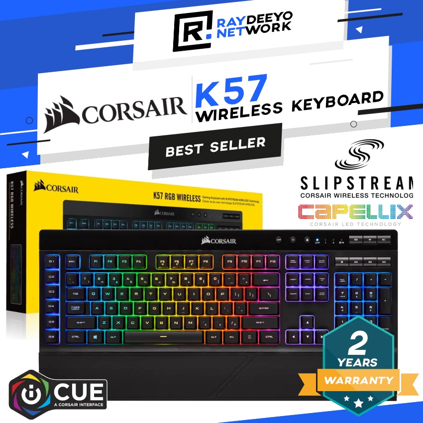 CORSAIR K57 Wireless RGB Keyboard Gaming Keyboard [2.4GHz/Bluetooth ...