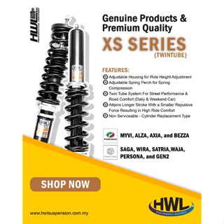 HWL Adjustable Absorber ** PERODUA MYVI GEN1 GEN2 HWL XS SERIES Hi Low ...