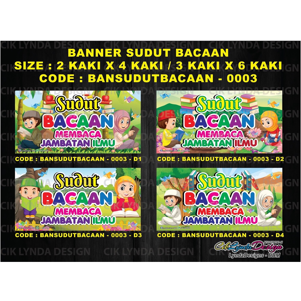 PRE-ORDER - BANNER 2 KAKI X 4 KAKI - SUDUT BACAAN | Shopee Malaysia
