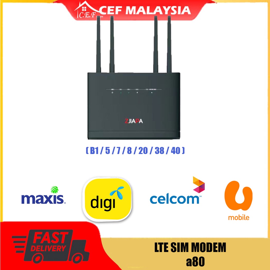 ZJIAPA A80 LTE CPE 4G MOD SIM ROUTER BYPASS HOTSPOT MODEM | Shopee Malaysia