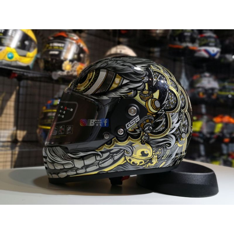 Original GSB Golden Fortune Vintage Fiberglass Full Face Helmet | Shopee Malaysia