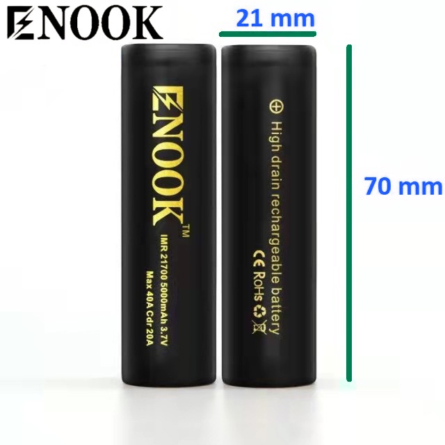 Enook 21700 5000mAh 40A Rechargeable 3.7V Battery (Ready stock ...