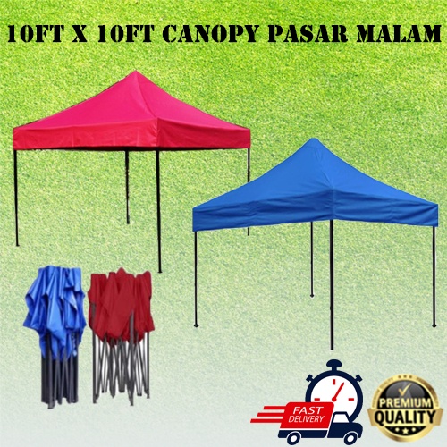 10 x 10 3m x 3m Canopy Pasar Malam Kanopi Hawker Night Market Tent ...