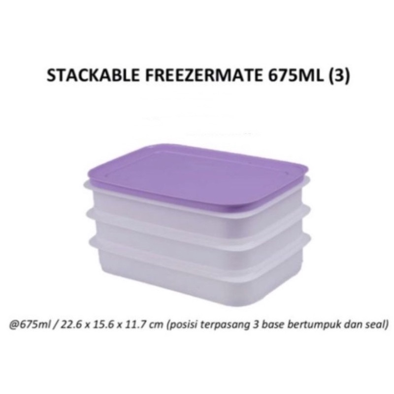 Tupperware Stackable FreezerMate 675ml (1 set) | Shopee Malaysia