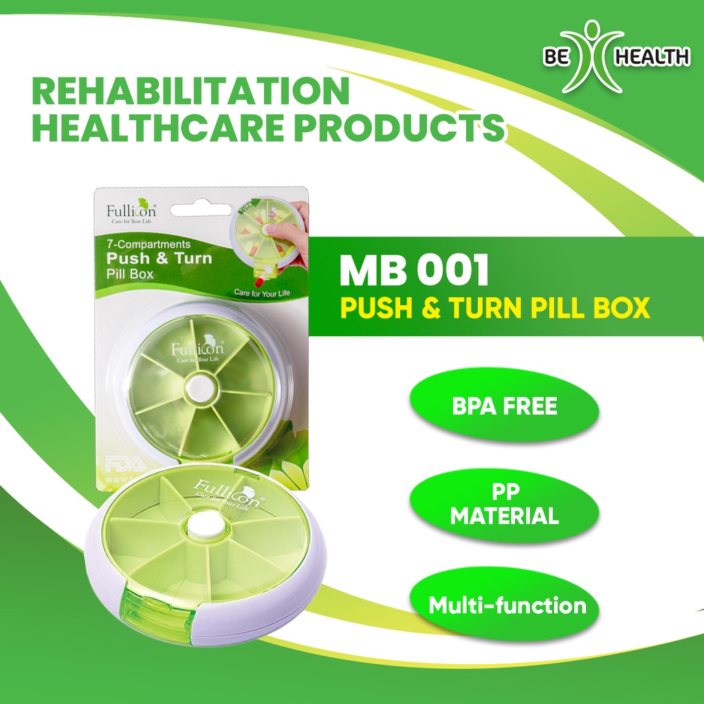 Fullicon Pill Box -Push & Turn / Kotak Pil -Tolak & Pusing ( MB001 ) | Shopee Malaysia