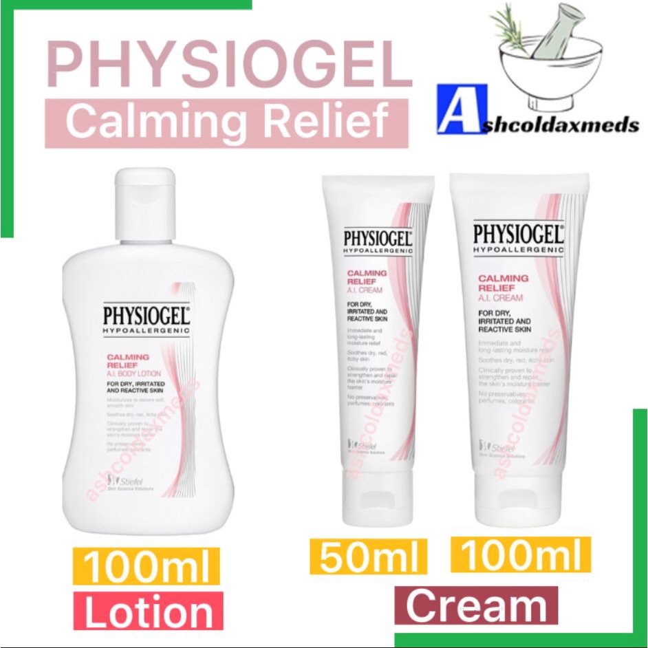 Physiogel Calming Relief AI Cream 100mL/50mL OR AI Lotion 100ml ...