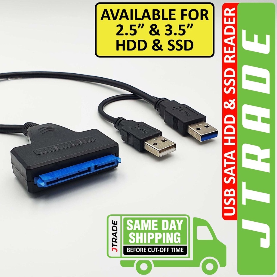 USB 3.0 To SATA SSD / HDD 2.5 Inch or 3.5 Inch Reader Converter Adapter ...