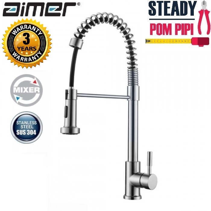 AIMER AMPMX-81230 FLEXIBLE HOSE KITCHEN MIXER PILLAR SINK TAP | Shopee ...