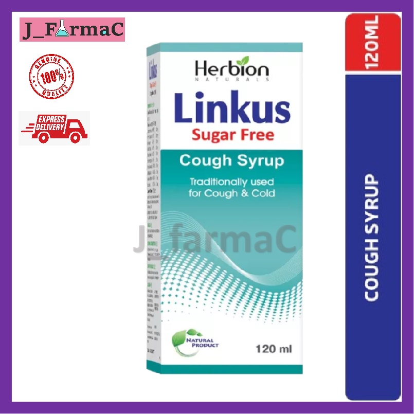 Herbion Linkus Sugar Free Cough Syrup 120ml (Ubat untuk Batuk & Selsema ...
