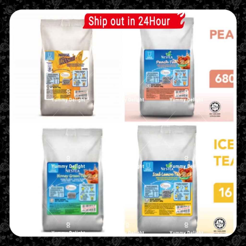 NESTLE Orange Drink Jus Oren - 640g Peach tea-680g Honey Green Tea 720g Lemon Tea 560g | Shopee ...
