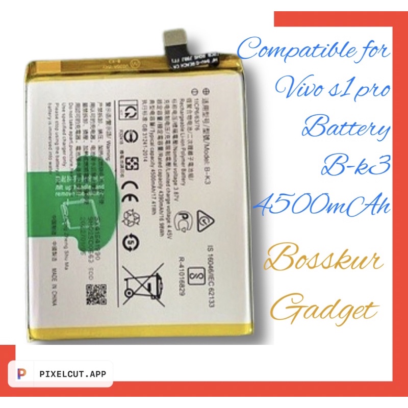 Compatible For VIVO S1 PRO BATTERY BATERI B-K3 (4500 mAh) | Shopee Malaysia