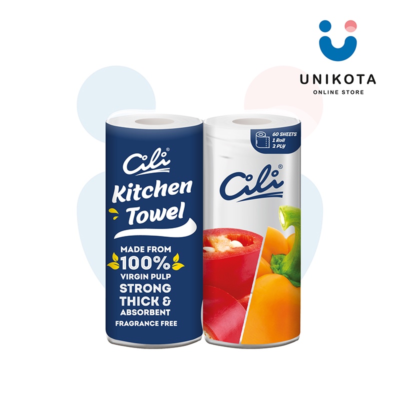 UNIKOTA - Cili Kitchen Towel | Tisu Dapur (60s x 1 Roll) | Shopee Malaysia