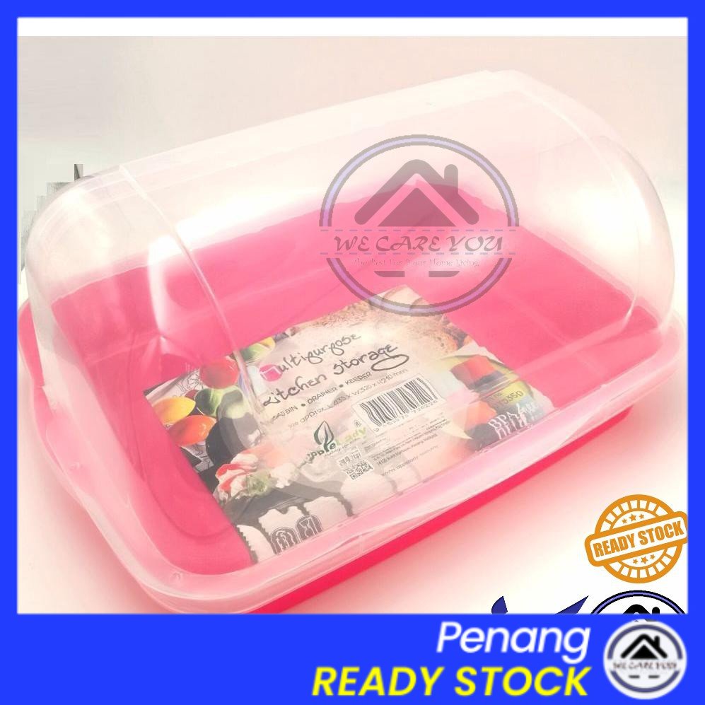 Wecareyou20 Plastic Bread Container with Cover Bekas Roti Simpanan ...
